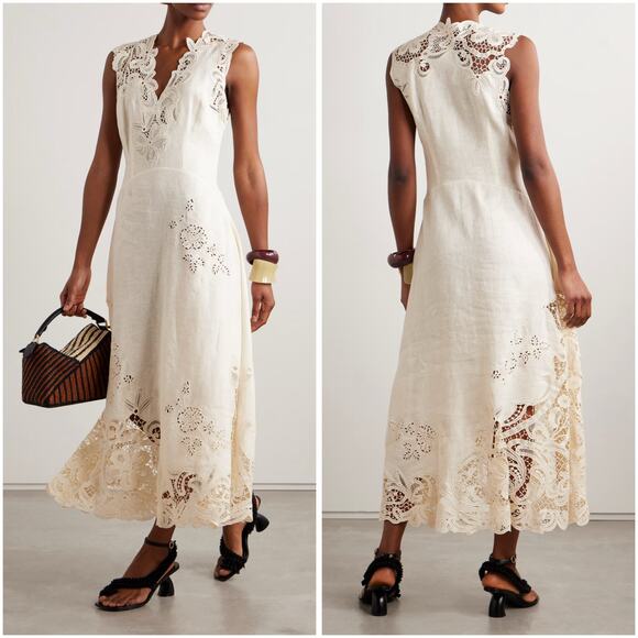 Ulla Johnson | Dresses | Ulla Johnson Olivette Linen Long Lace Beige ...